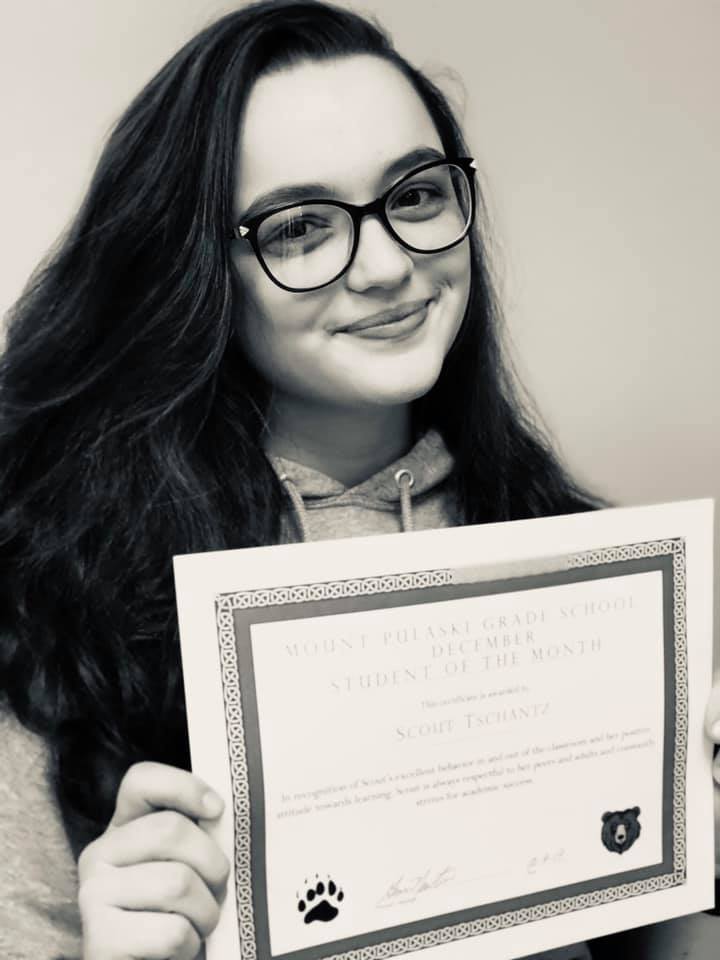 December 8th Grade Student of the Month | Mount Pulaski Grade School